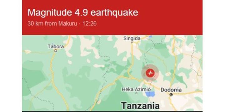 Earthquake strikes Tanzania's central regions of Dodoma and Singida ...